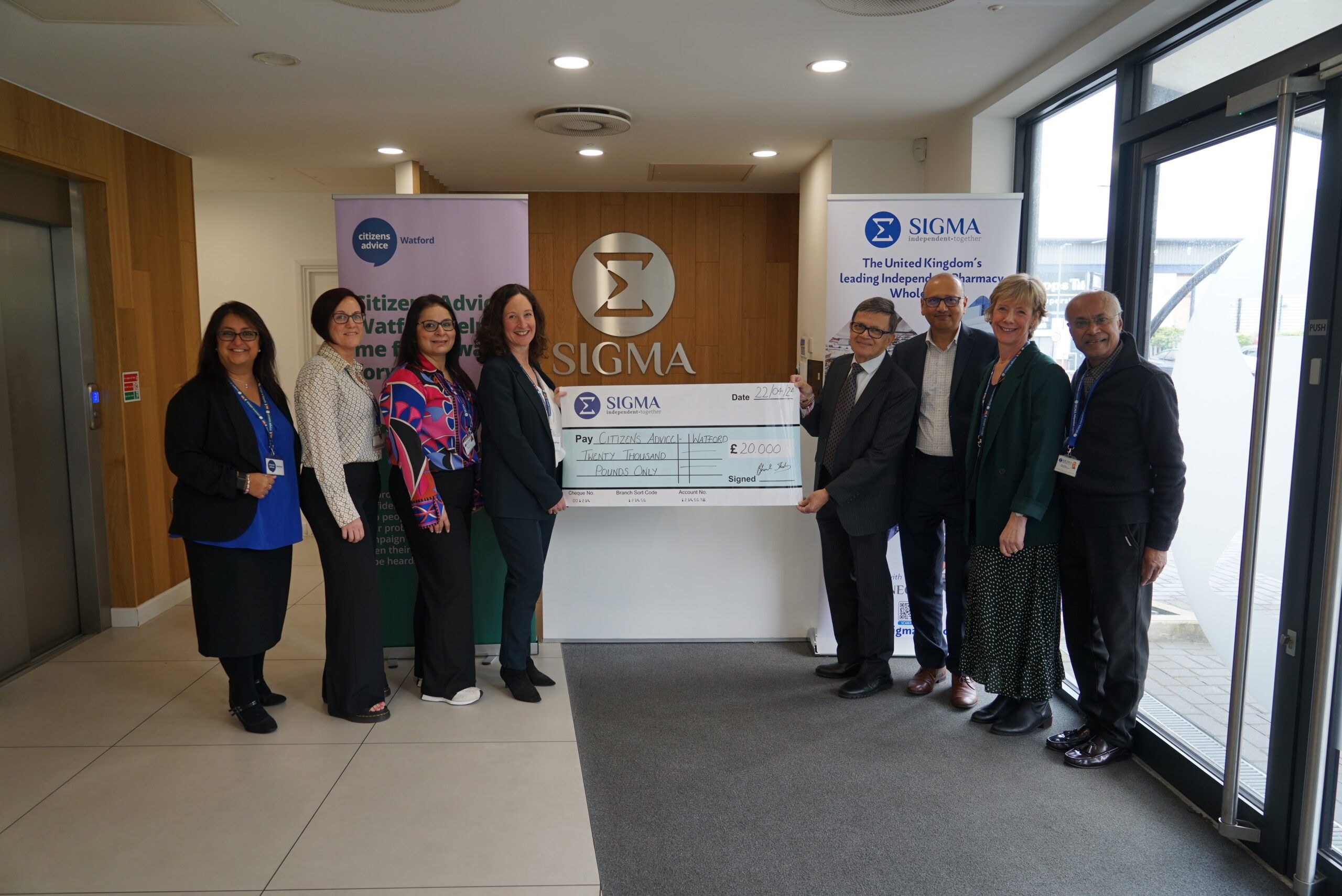 Watford-based Sigma Pharmaceuticals raises £20,000 for local charity ...