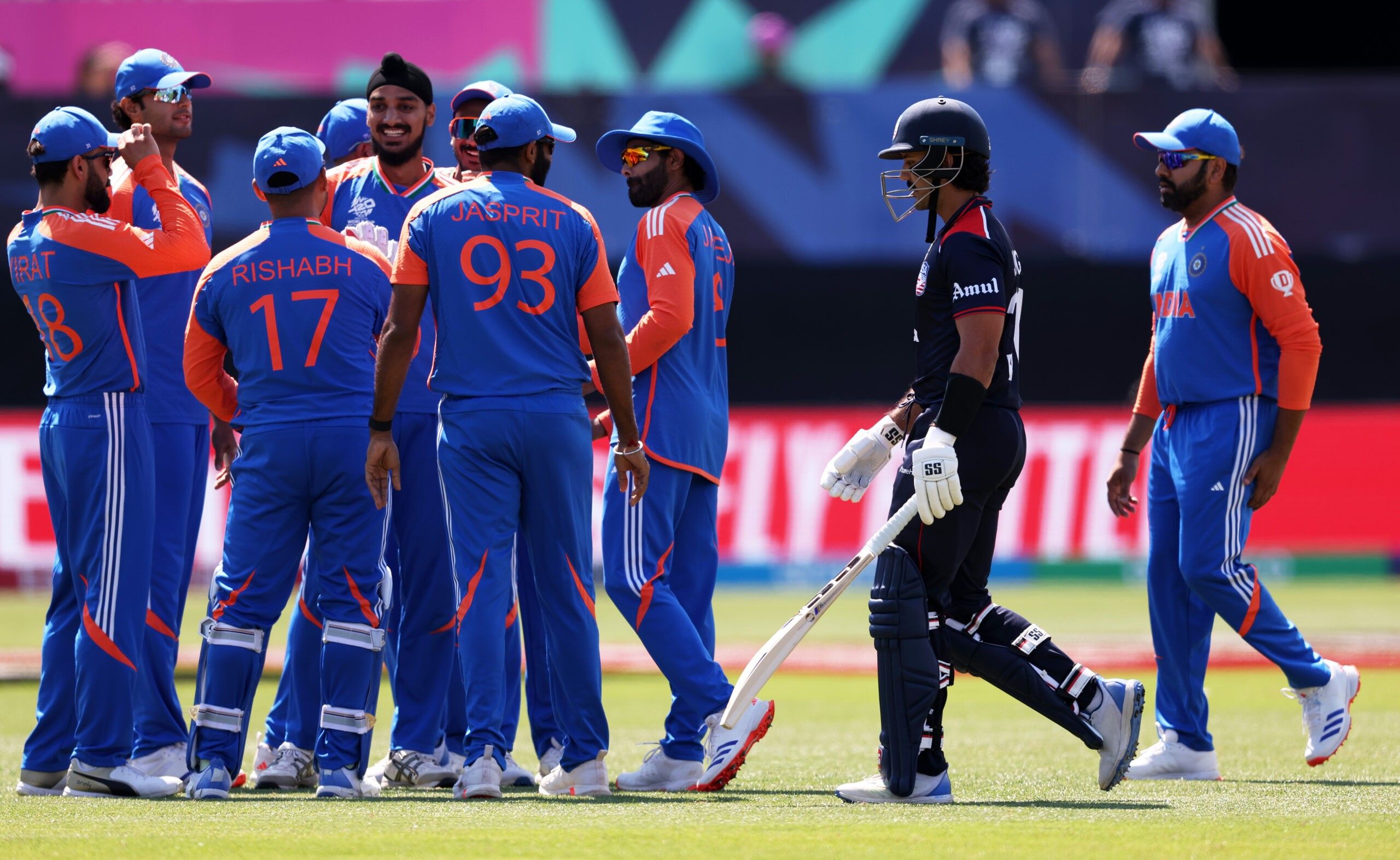 India reach T20 World Cup Super Eight with seven-wicket win over US ...