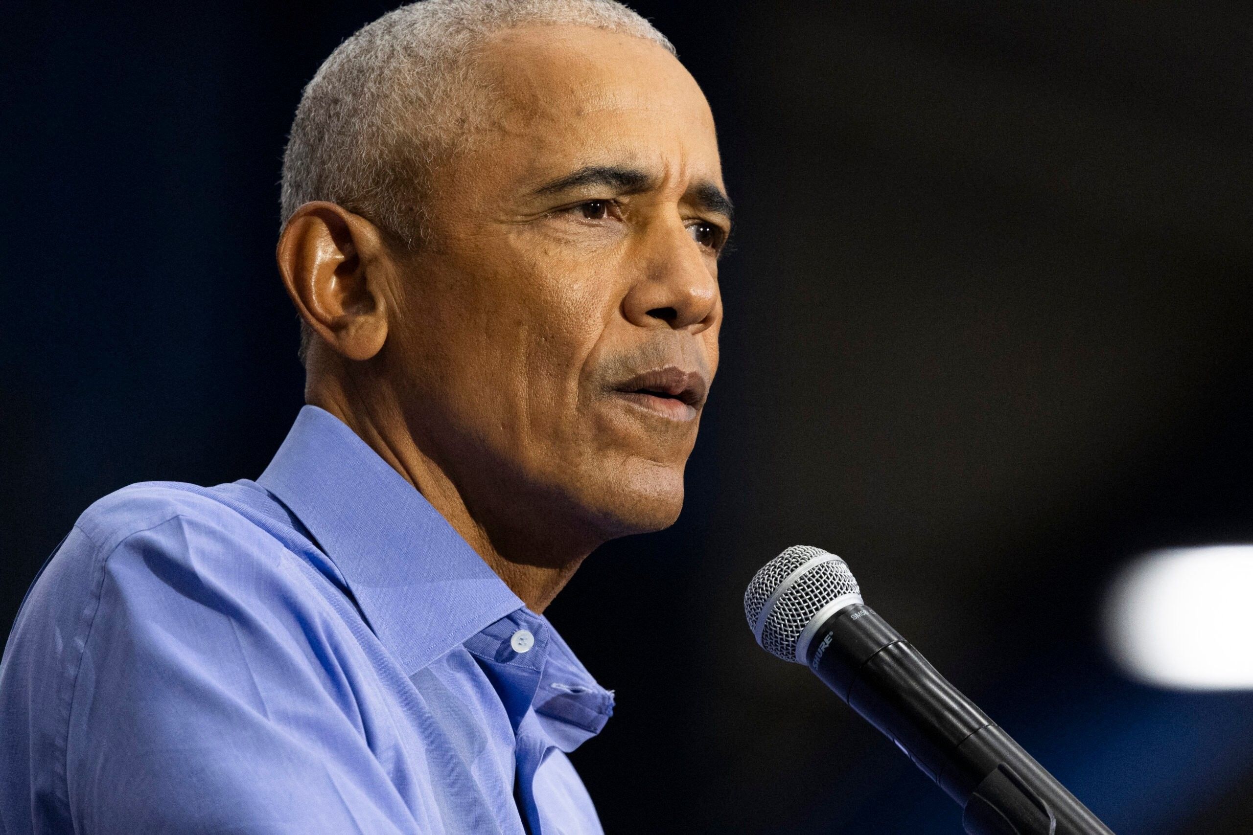 Obama lashes out at "crazy" Trump in first rally for Harris - EasternEye